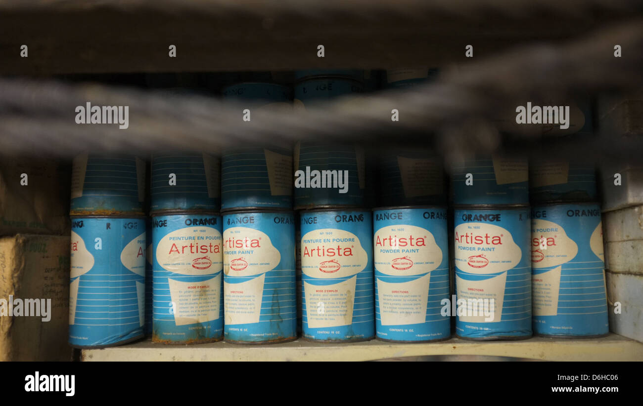 An old stockpile of Artista powder paint by the Canadian Crayon Company ...