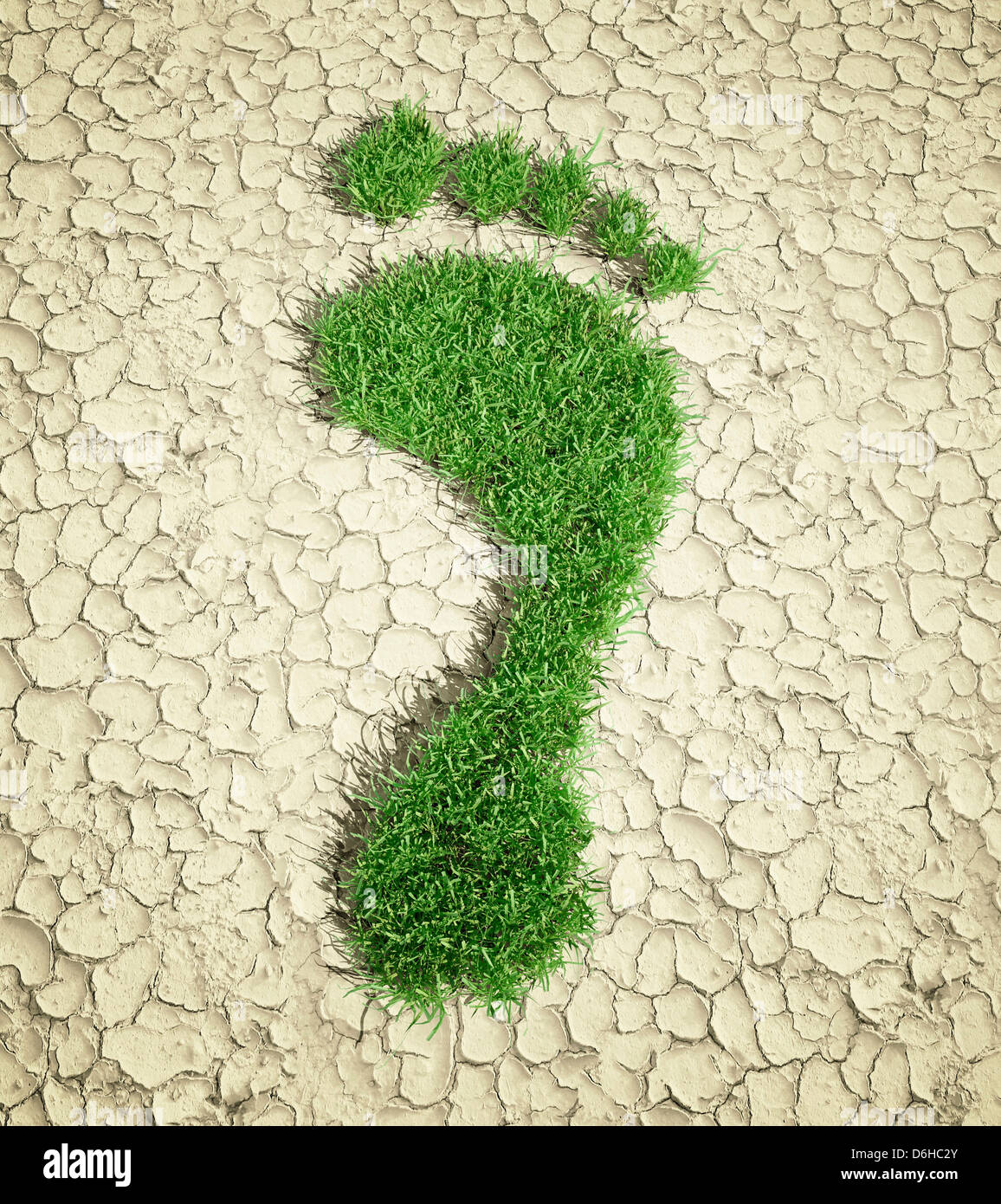 Ecological footprint, conceptual artwork Stock Photo - Alamy