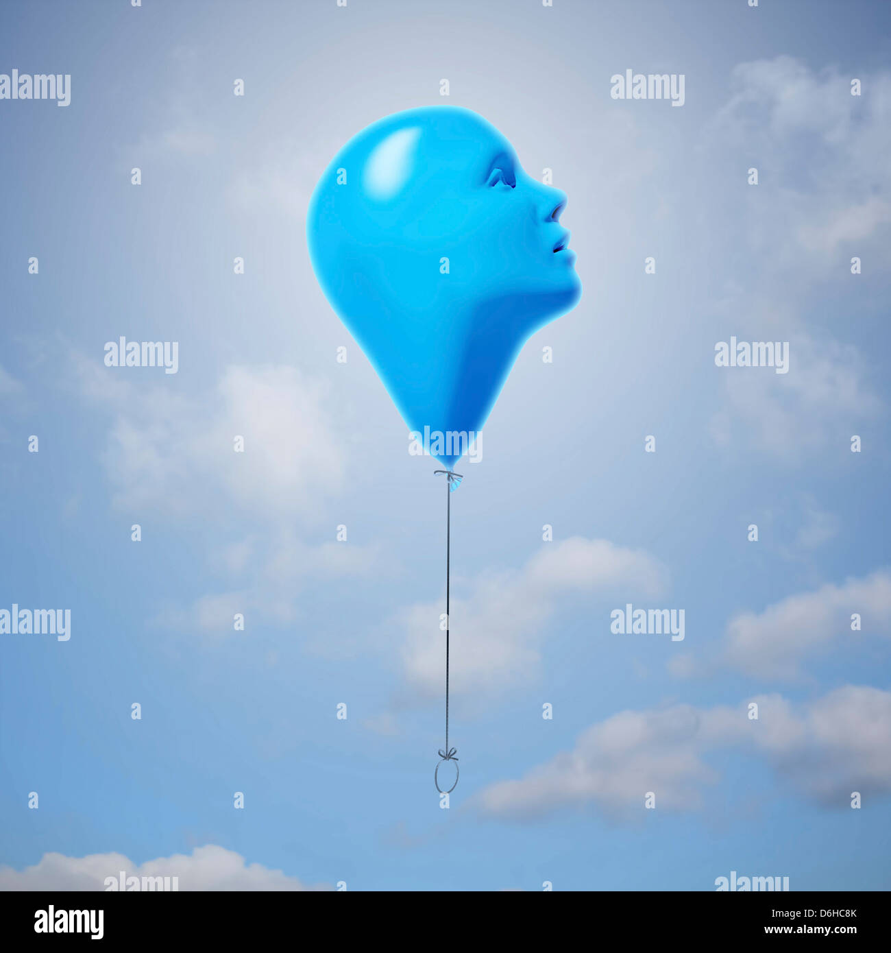 Light-headed, conceptual artwork Stock Photo - Alamy