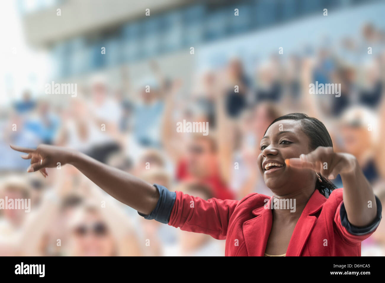 Cheering Crowd Arms High Resolution Stock Photography and Images - Alamy