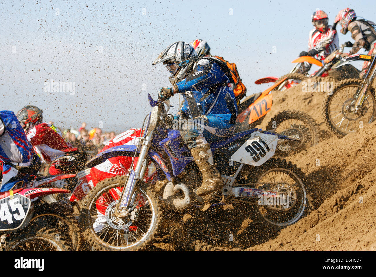 Riders are pictured taking part in the 2008 Weston motorcycle endurance ...