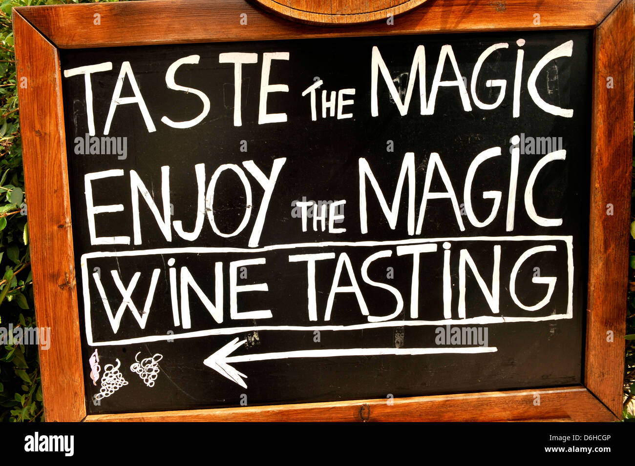 Wine tasting sign in Tuscany, Italy Stock Photo - Alamy
