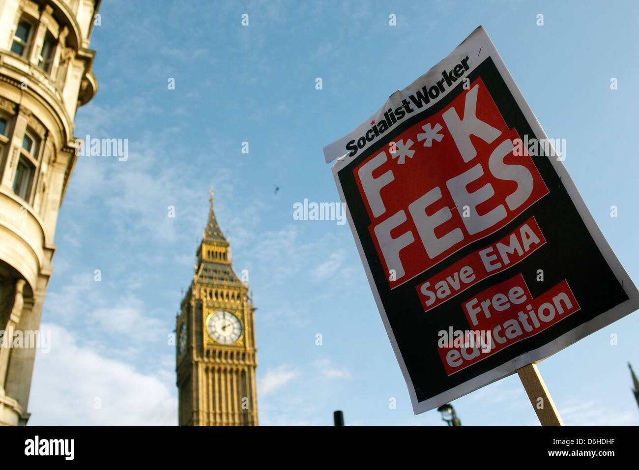 English placard hi-res stock photography and images - Alamy