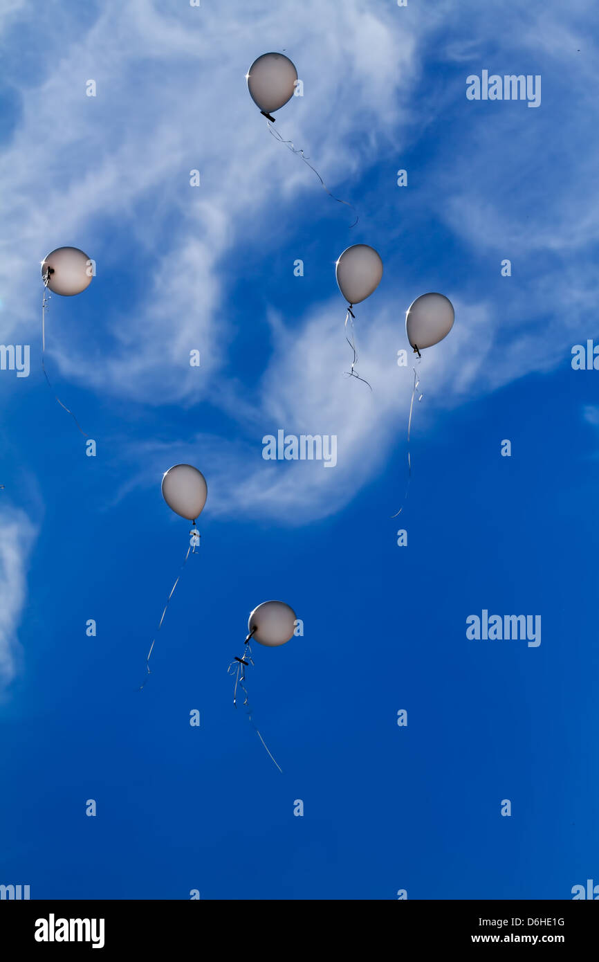 Many balloon in the sky Stock Photo - Alamy