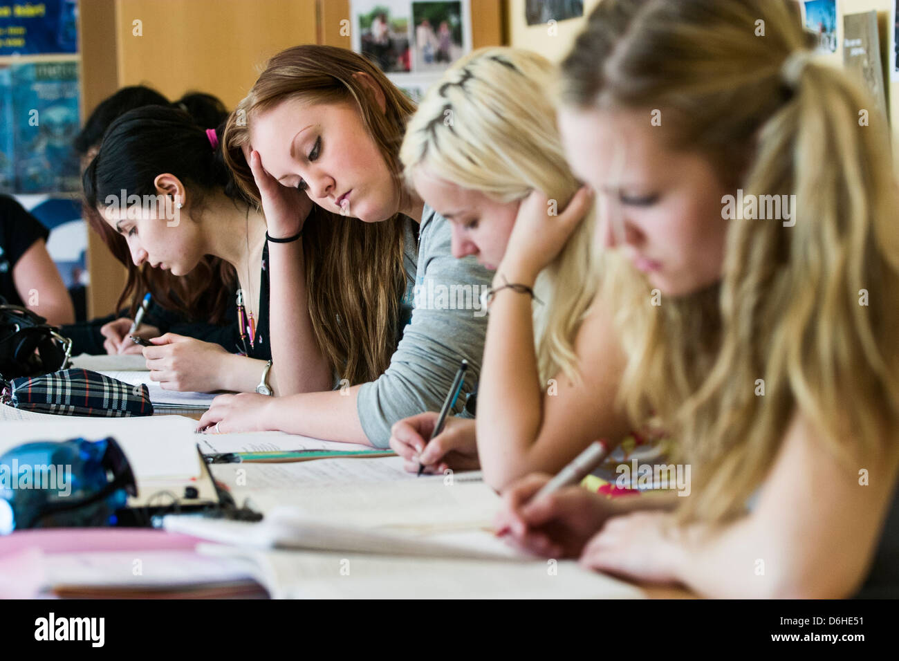 Pupils in classroom Stock Photo - Alamy
