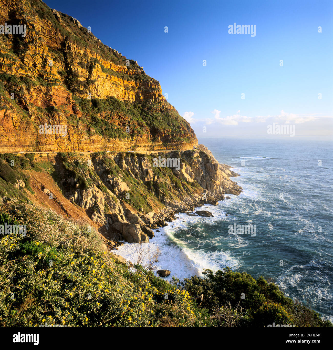 Cliffs and Atlantic Ocean from Chapman's Peak Drive, Cape Peninsula ...