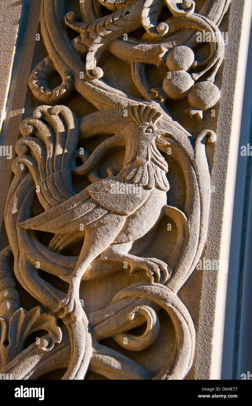 Carved stone animal relief Stock Photo - Alamy