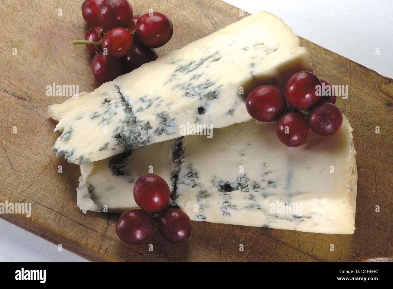 Stilton with red grapes Stock Photo - Alamy