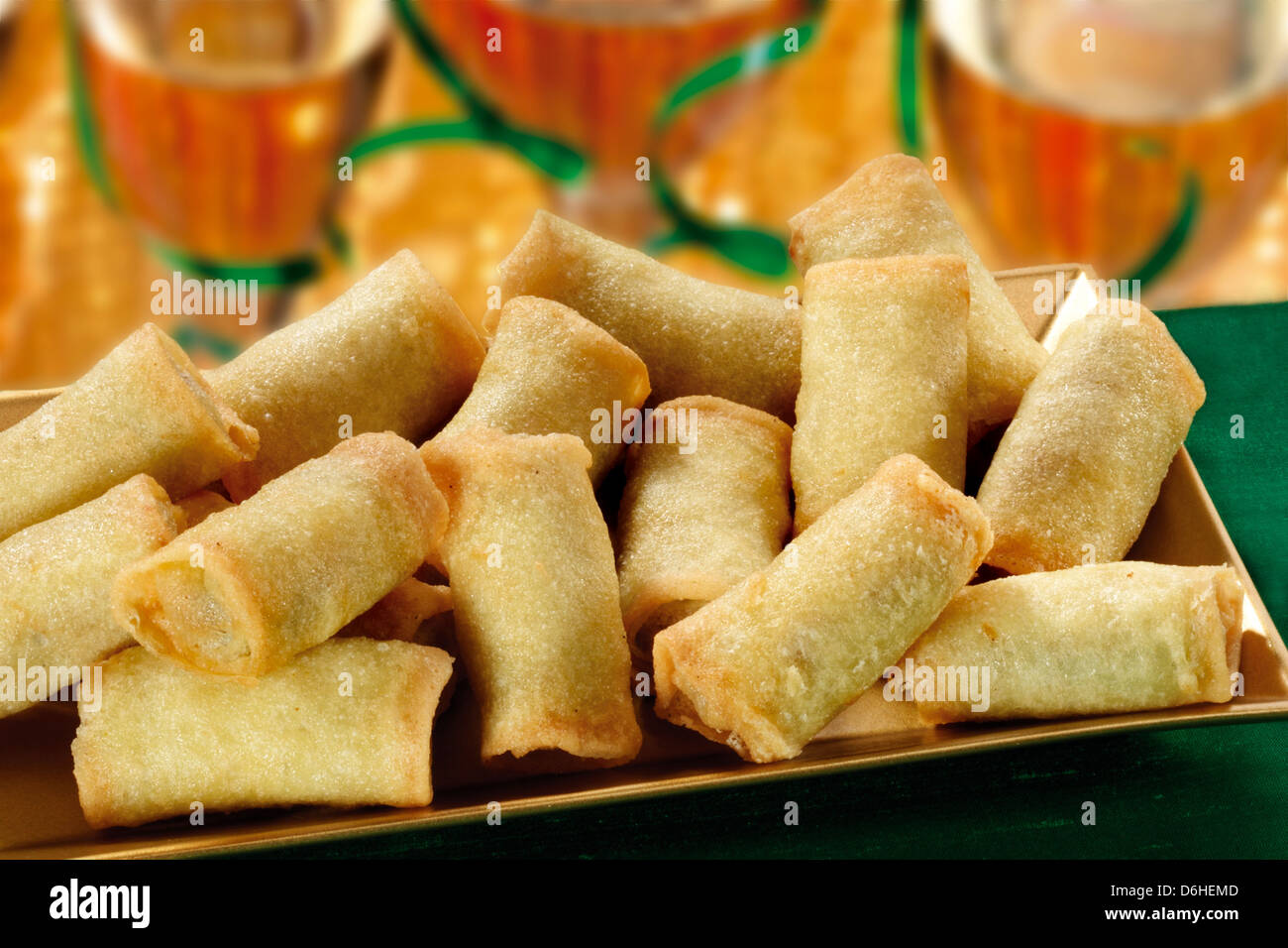 Mini vegetable spring rolls Stock Photo - Alamy