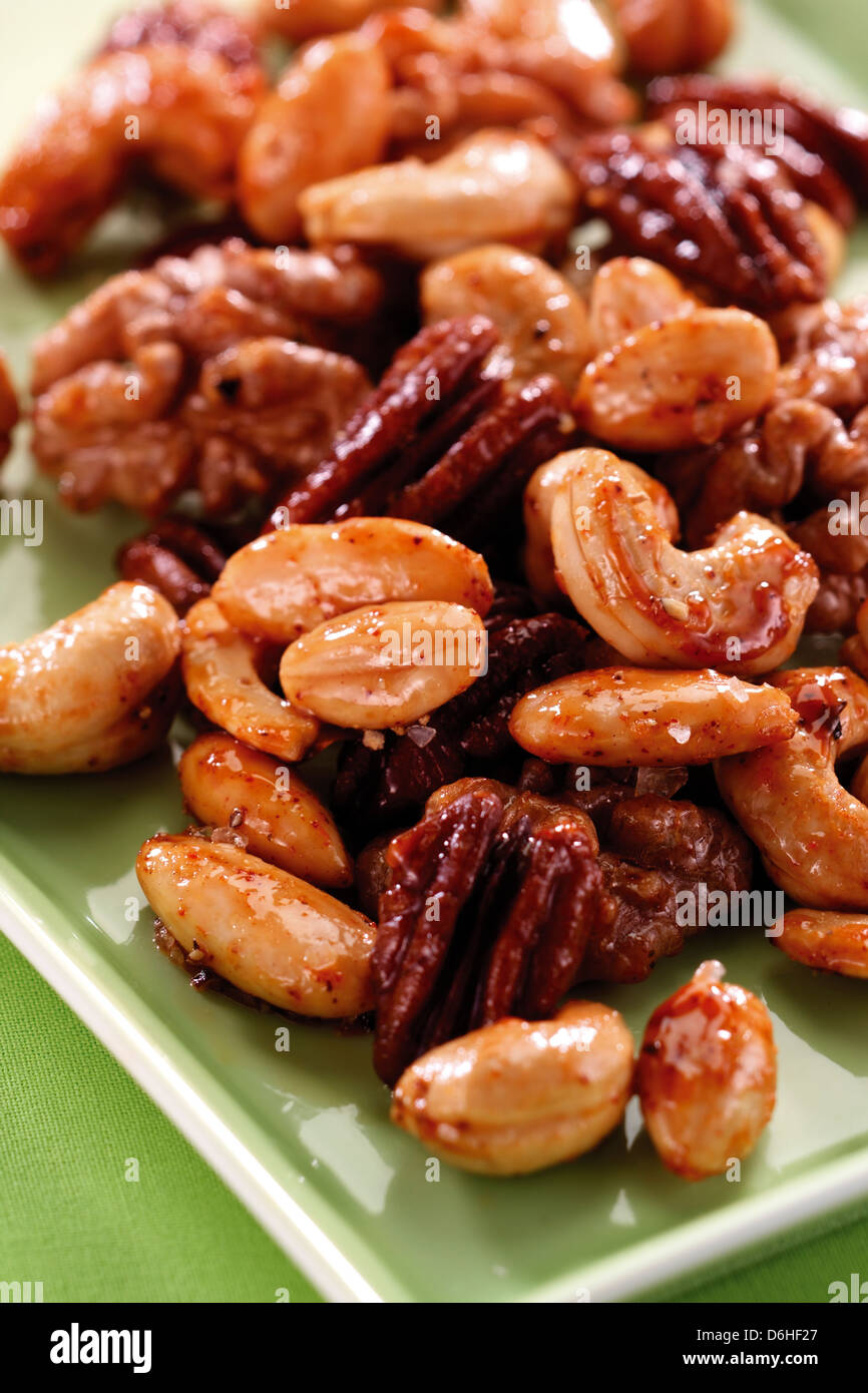 Assorted roasted nuts Stock Photo - Alamy