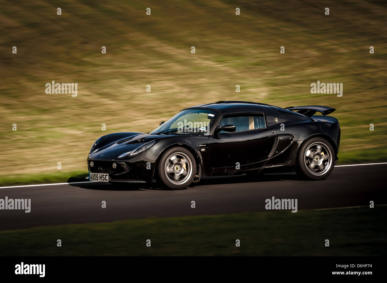 Black Lotus Exige 240R on a race track at Cadwell Park. A limited ...