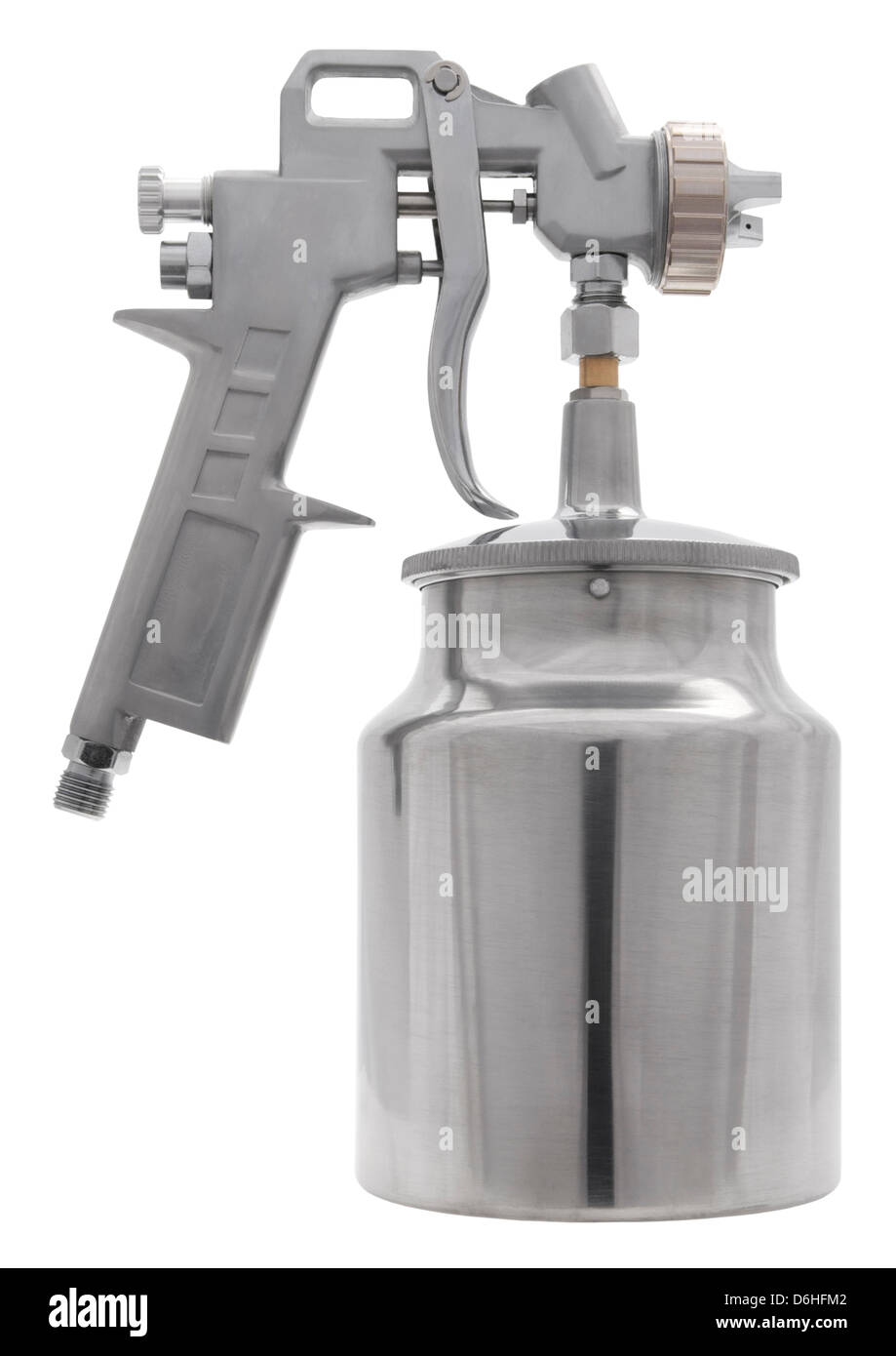 Spray paint gun air tool on white background Stock Photo - Alamy