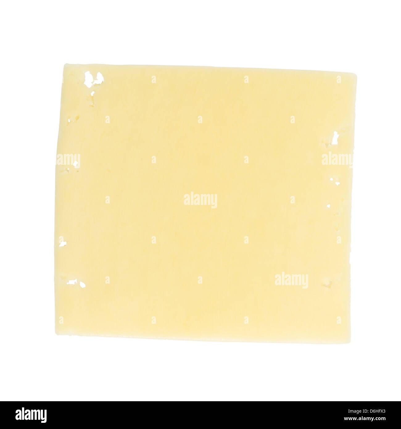 square slice of edam cheese, isolated on white Stock Photo - Alamy