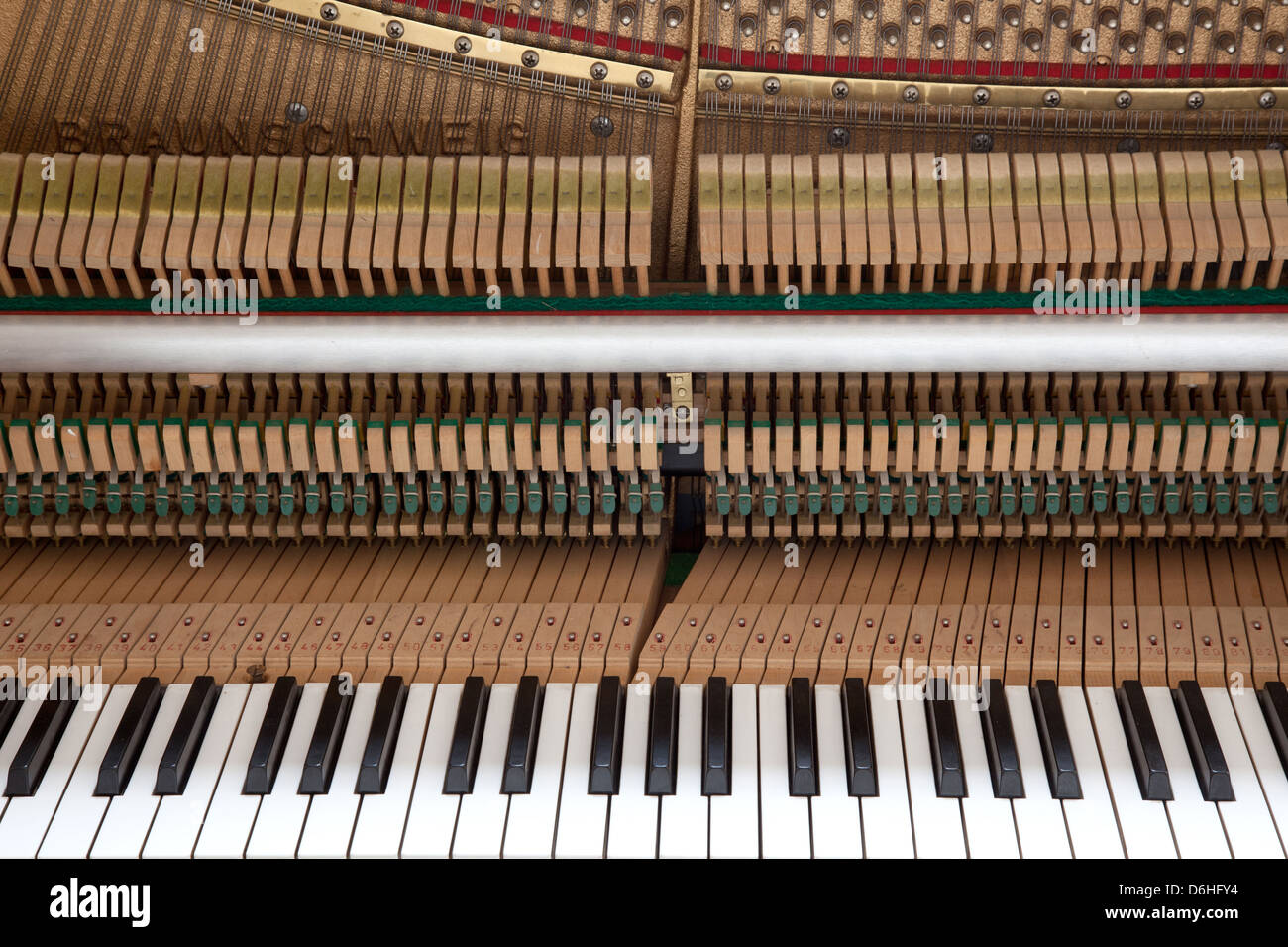 a look into the inside of a piano Stock Photo - Alamy