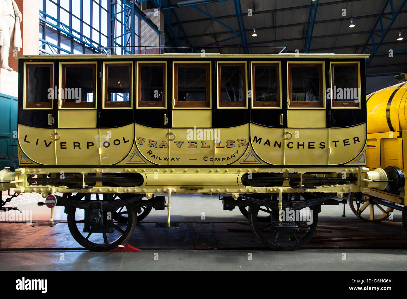 The Earliest Train carriages converted from Stagecoaches Stock Photo ...