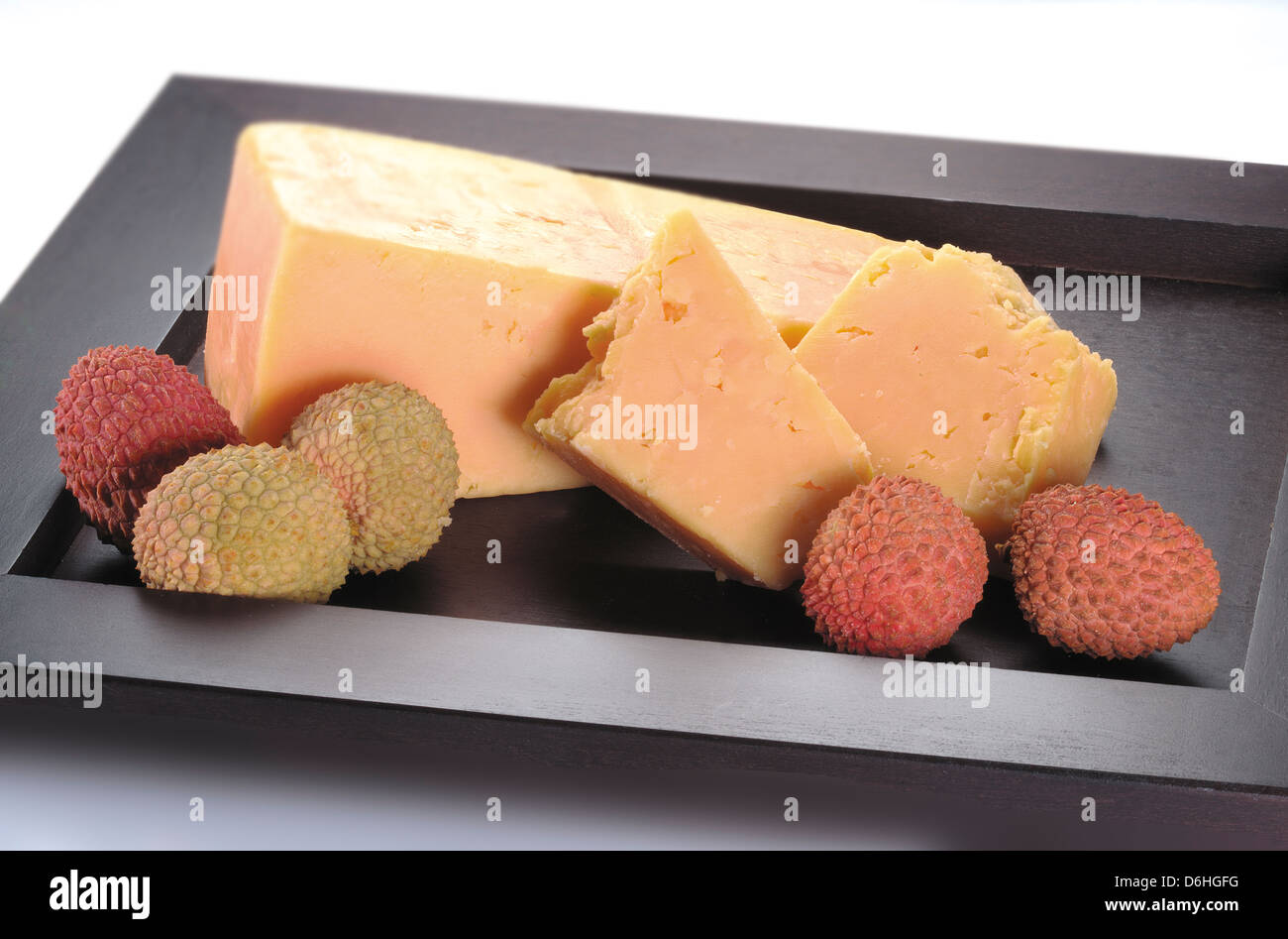 red Leicester cheese Stock Photo - Alamy