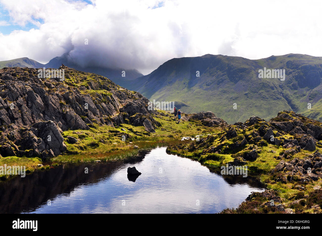 Haystacks and Innominate Tarn, near Buttermere, Lake District, England ...