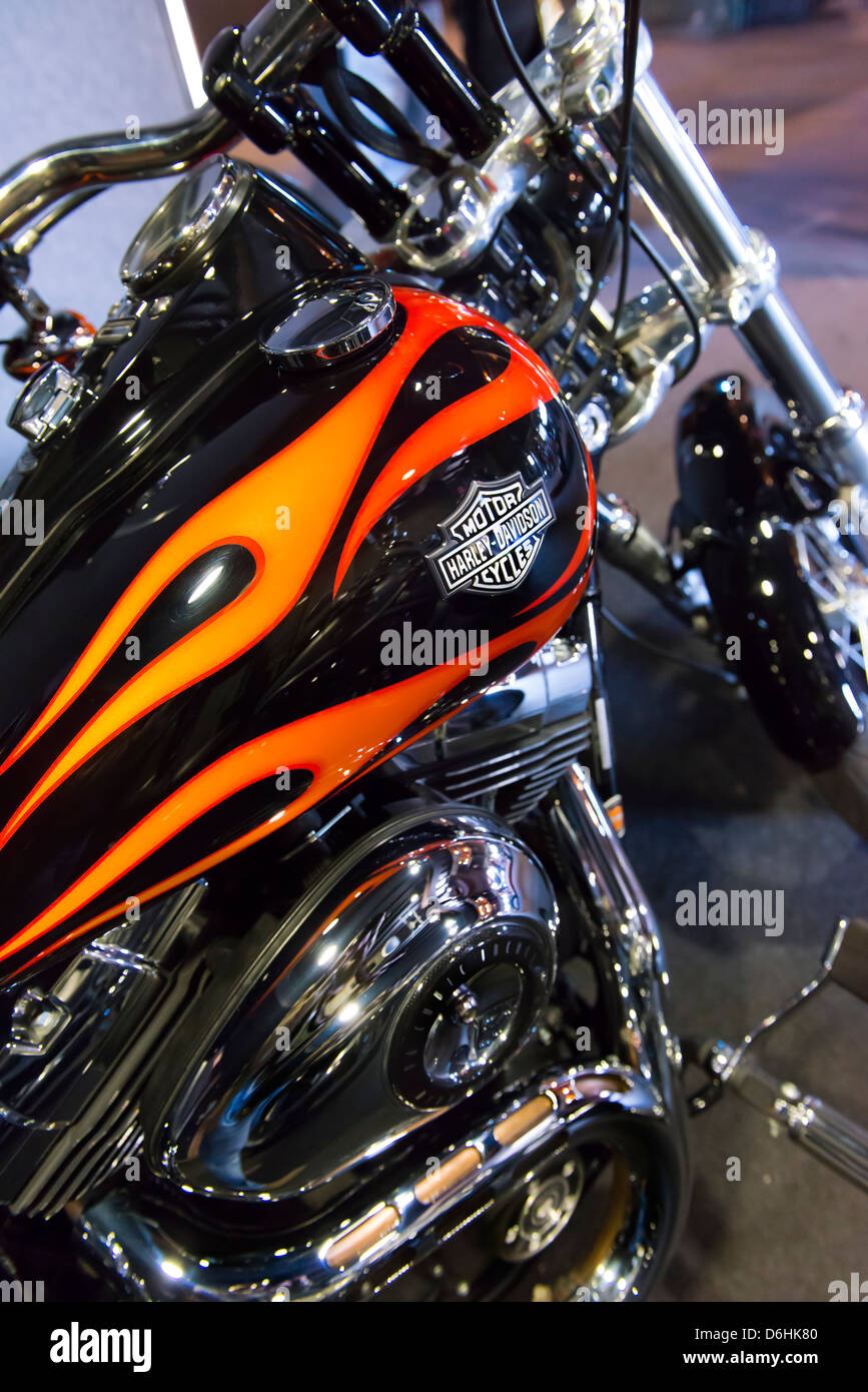A detail of Harley Davison Motorbike Stock Photo - Alamy