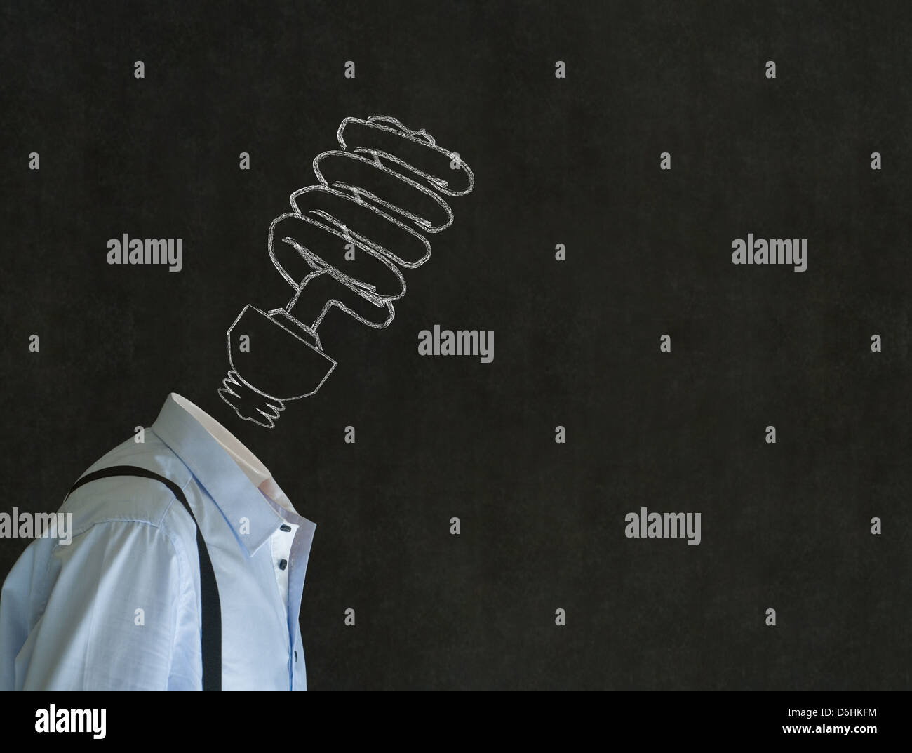 Headless bright environmental idea business man, teacher or student ...