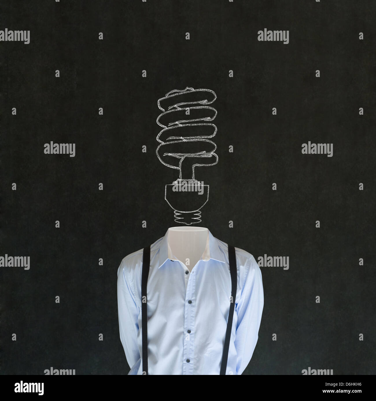 Headless bright environmental idea business man, teacher or student ...