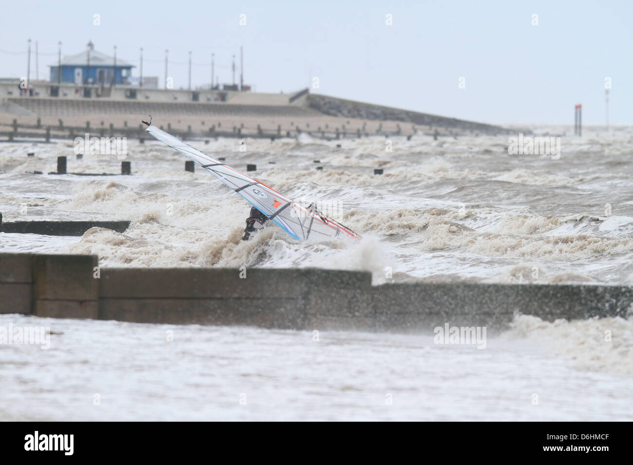 Hunstanton, Norfolk, UK Weather - High winds April 18, 2013 Strong ...