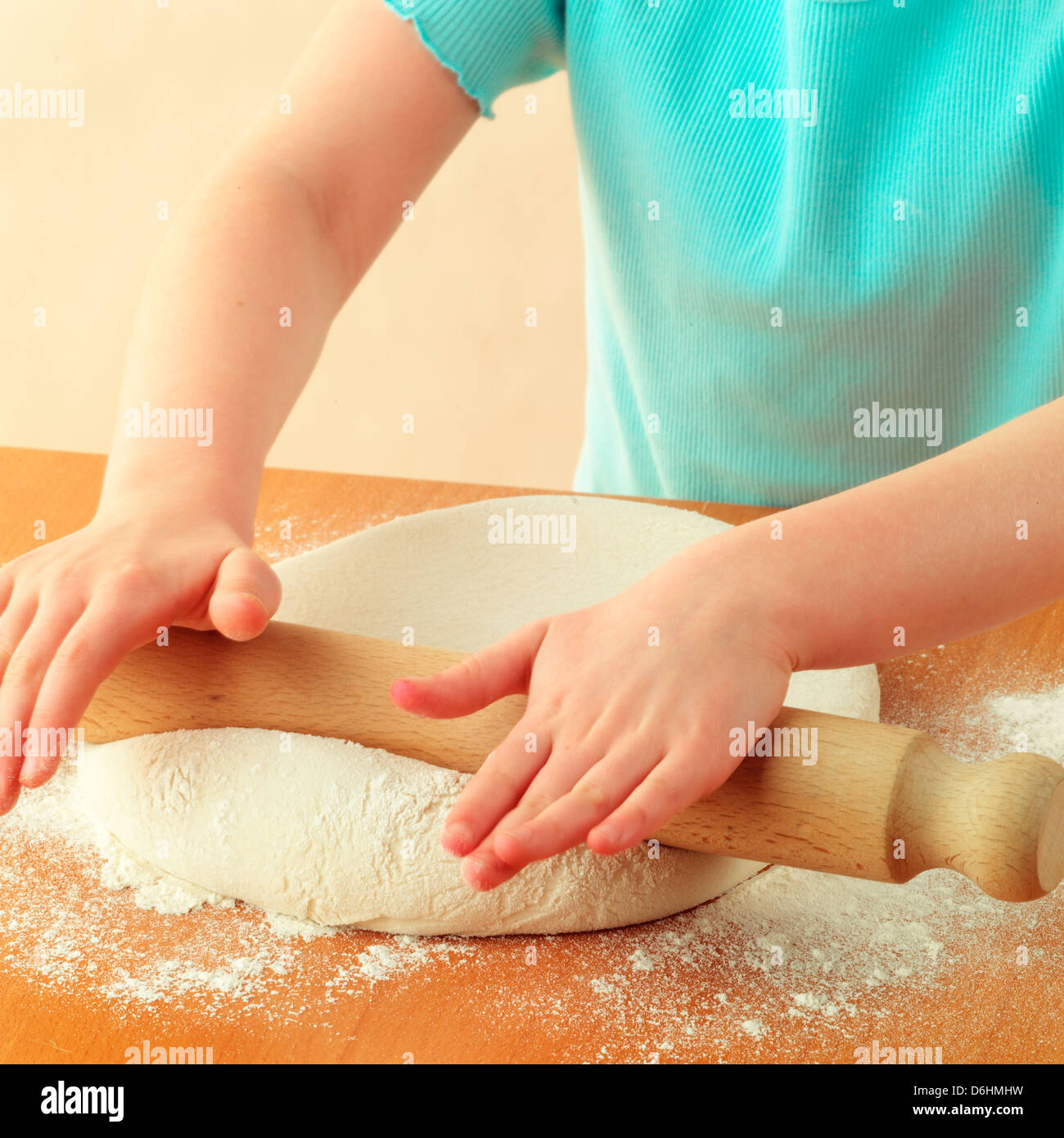 Girl making pastry Stock Photo - Alamy
