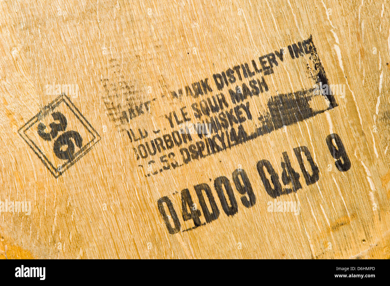 Stamped Bourbon Barrel at Maker's Mark Distillery in Loretto, Kentucky ...