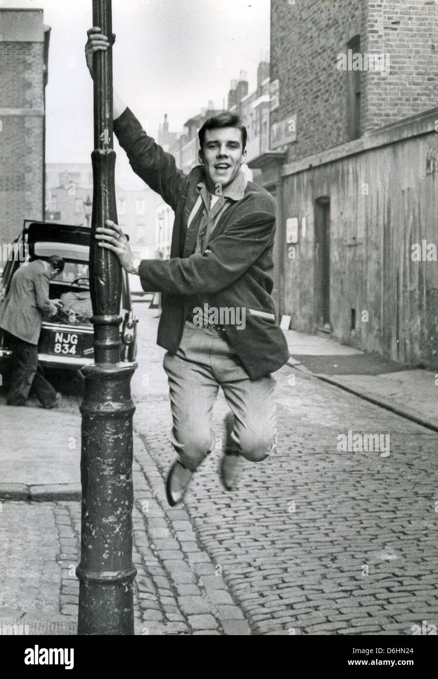 MARTY WILDE UK pop singer near his Blackheath home about 1958 Stock ...