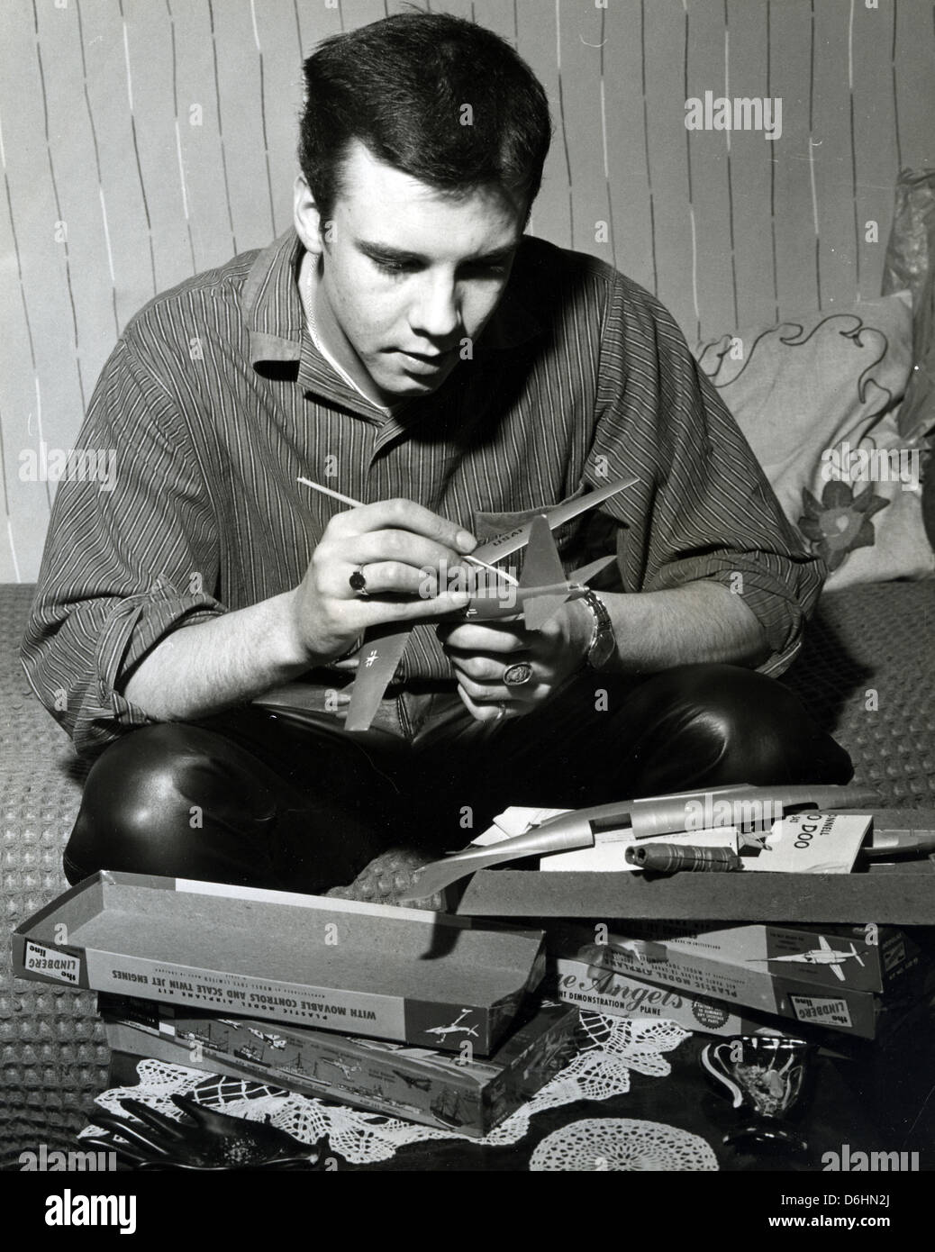 MARTY WILDE UK pop singer at his Blackheath home about 1958 Stock Photo ...