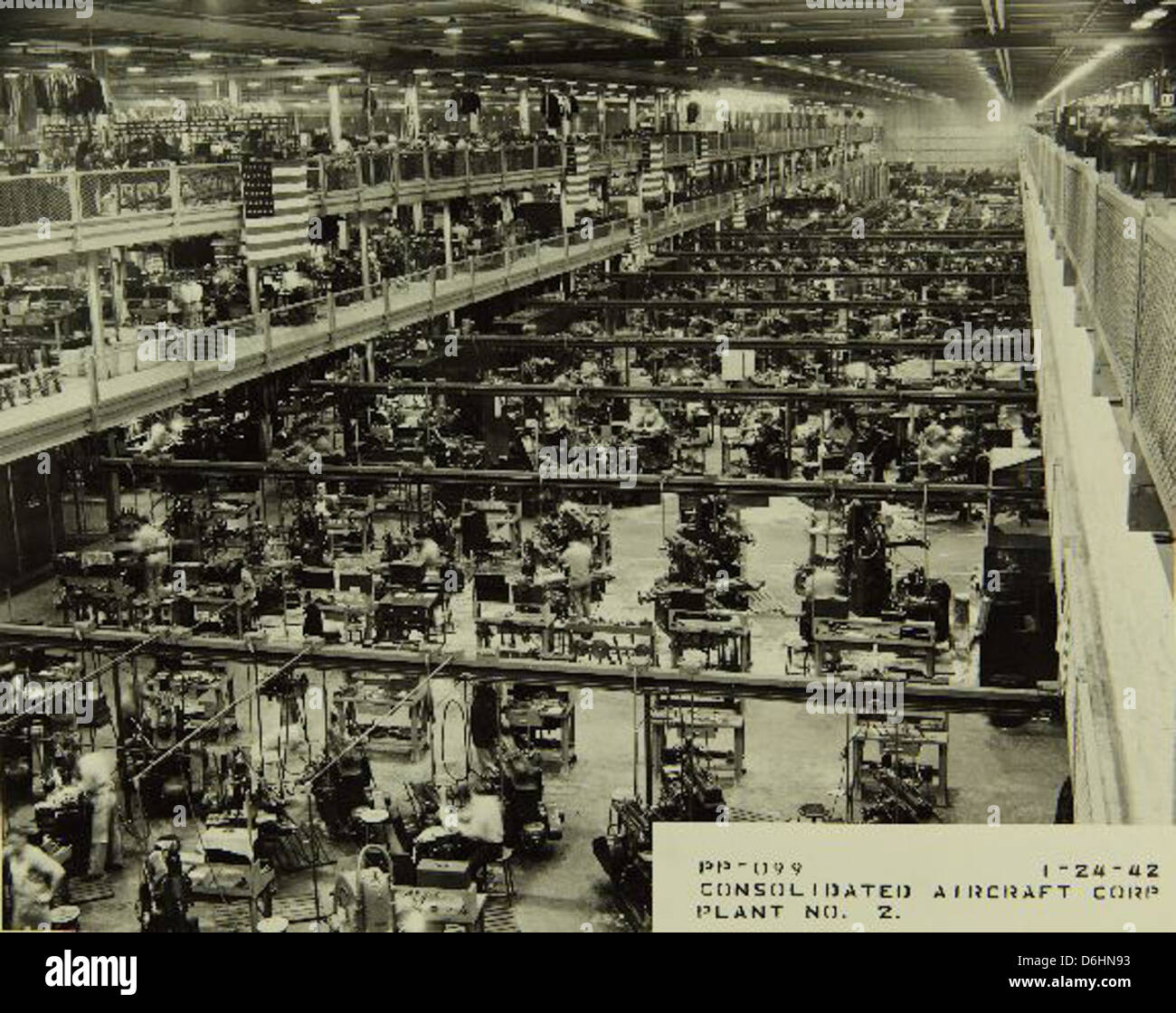 This photo features personnel and the production line at the Convair ...