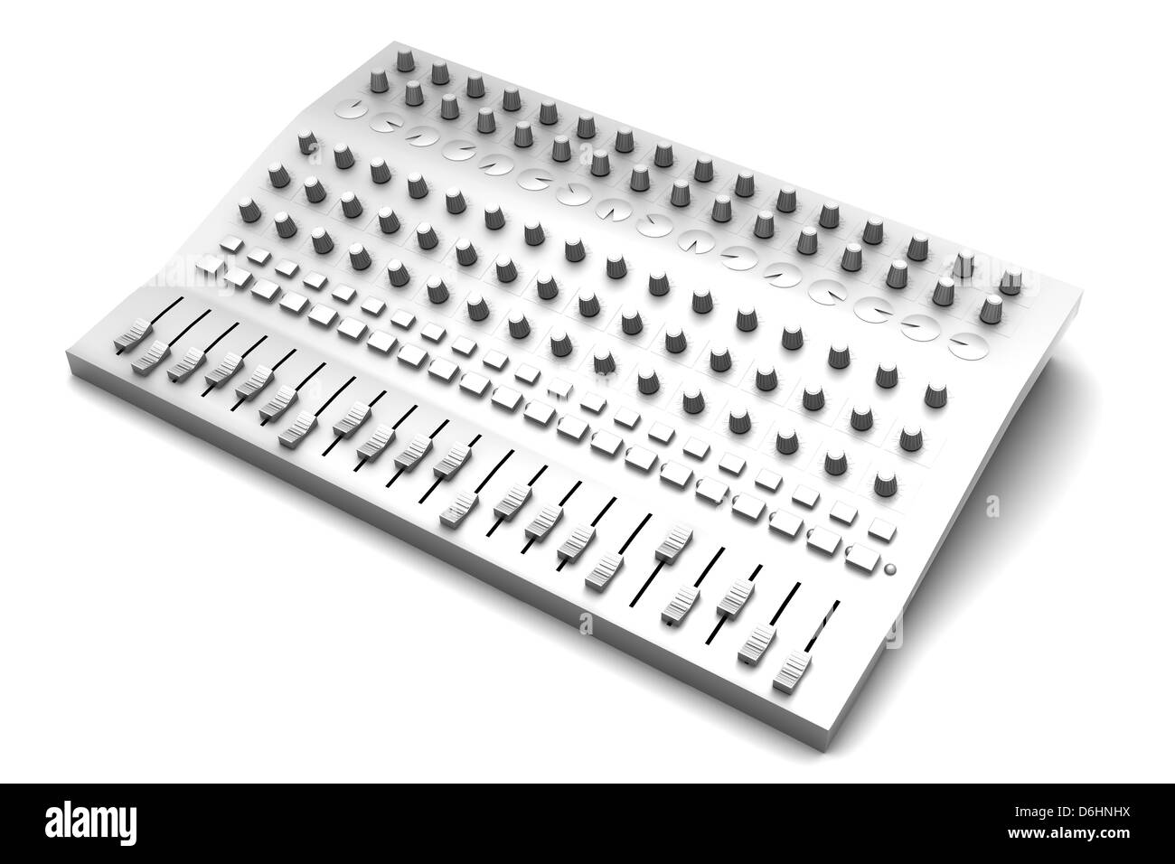A Mixing board. 3D rendered illustration Stock Photo - Alamy