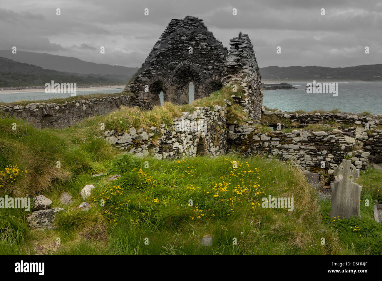 Derrynane. Iveragh peninsula. County Kerry. Ireland. Ancient burial ...