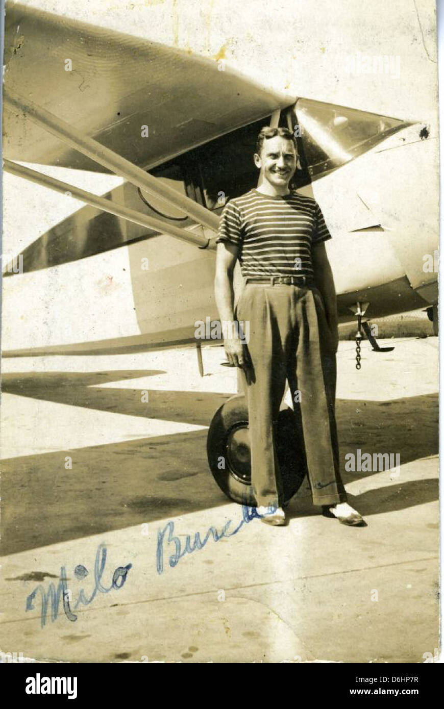 Milo Burcham, a test pilot known for his contributions to aviation, is ...