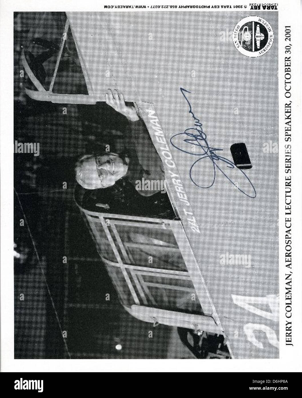 Jerry Coleman, a renowned baseball player and aviator, signed this ...