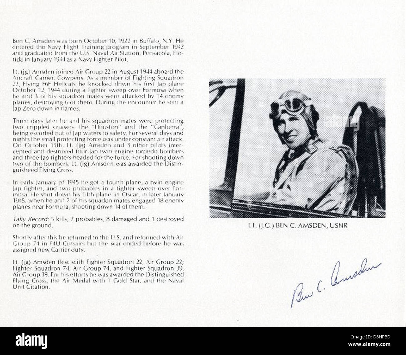 Ben Amsden, a notable figure in aviation history, is remembered for his ...