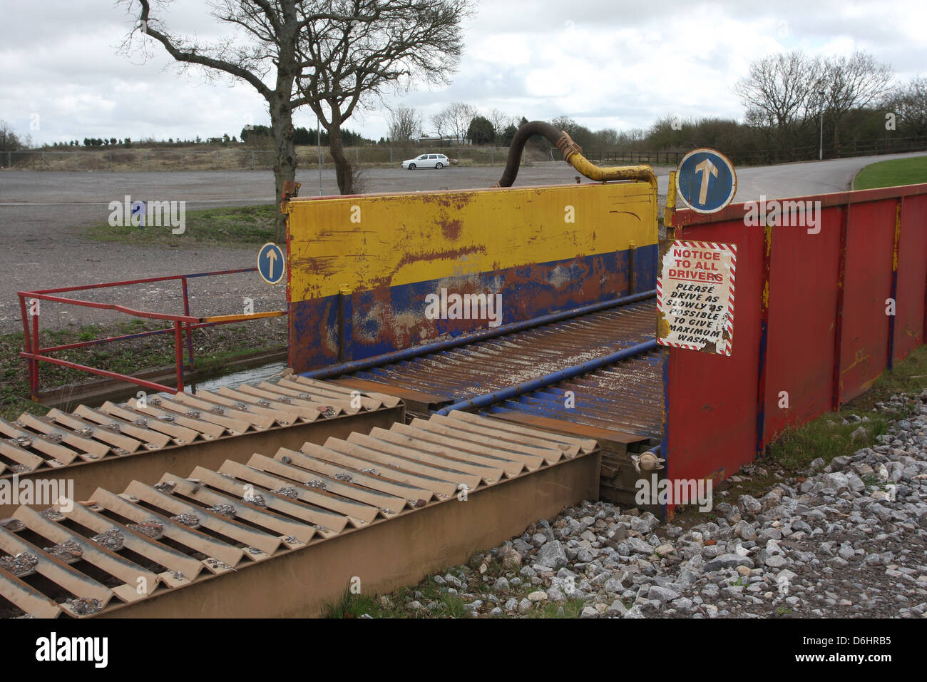 Construction site wheel wash, Near Bradley Stoke, Bristol, April 2013 ...