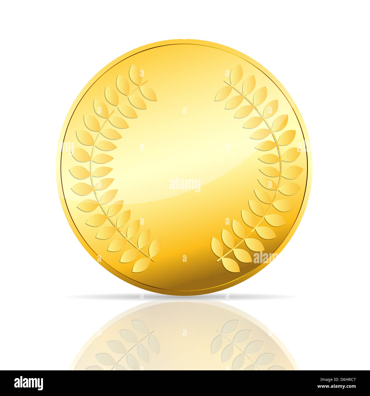 gold coin vector illustration on white Stock Photo - Alamy