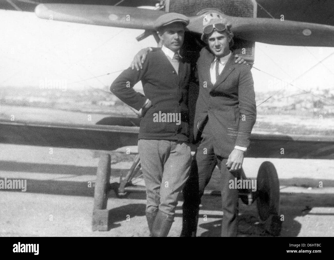 T. Claude Ryan, pictured with his first student in front of a Ryan ...
