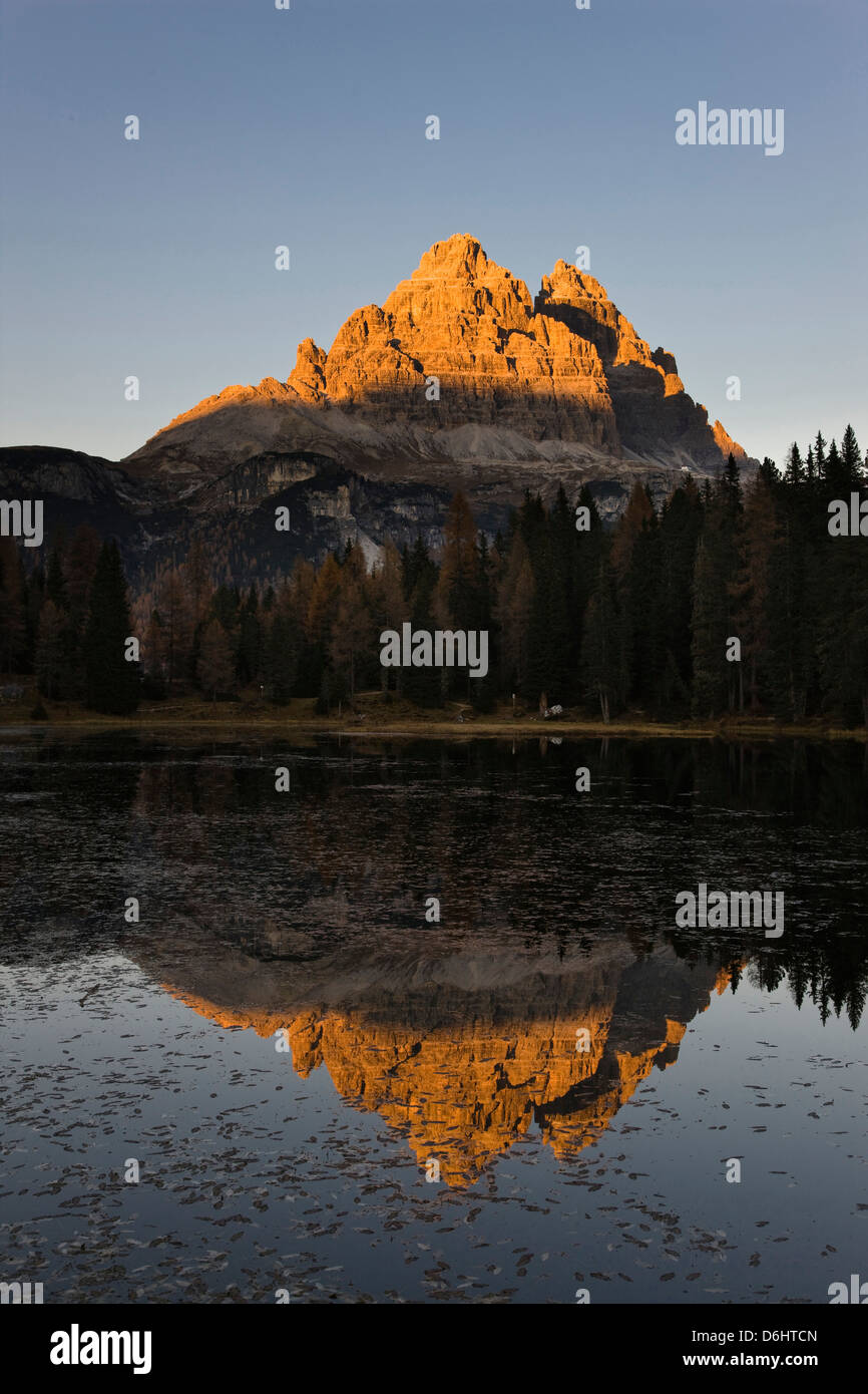 Toblach, Nature Park Sextener Dolomiten, South Tyrol, Italy. The Drei ...