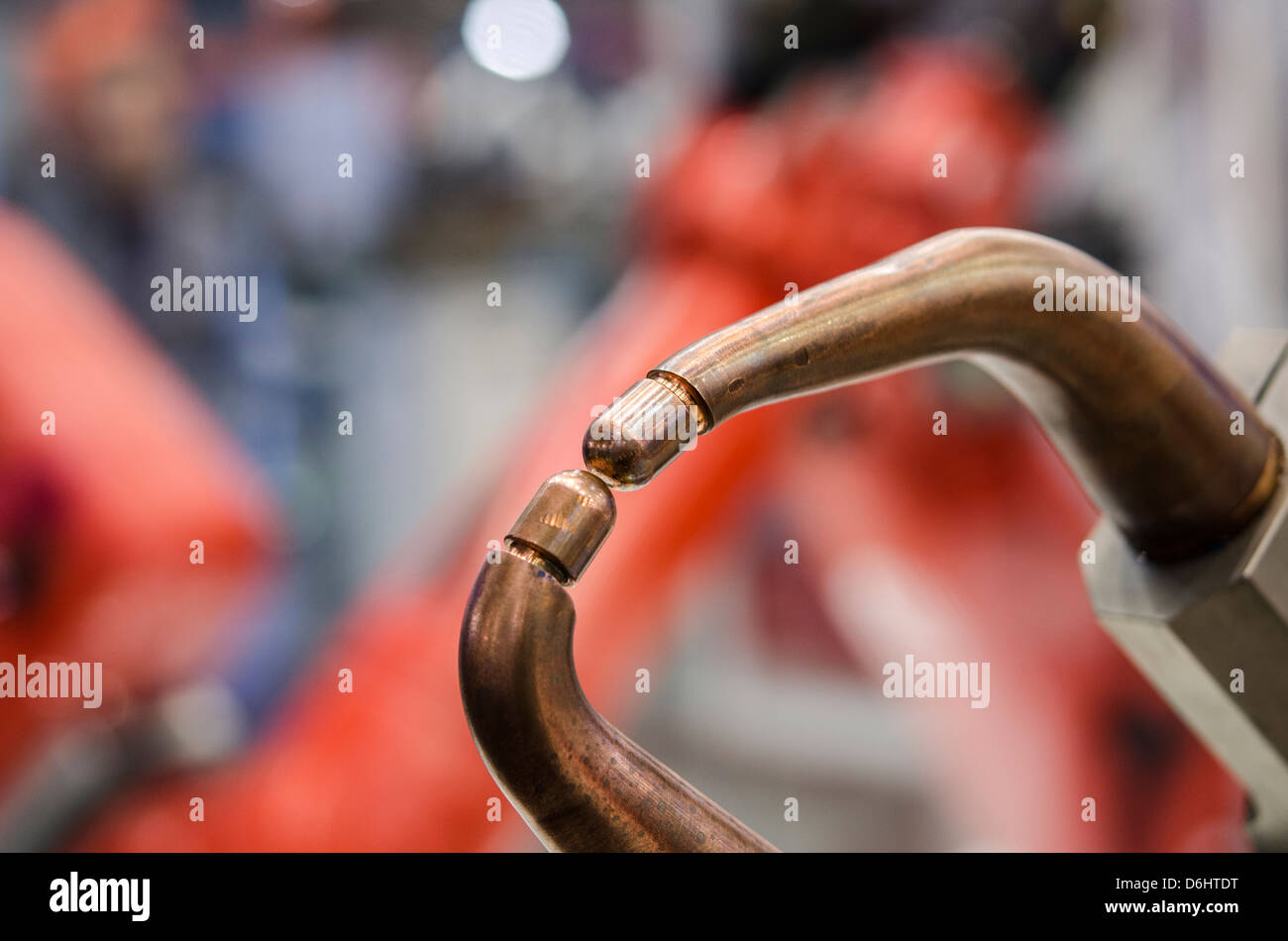 Industrial robot welding tool at close range Stock Photo - Alamy