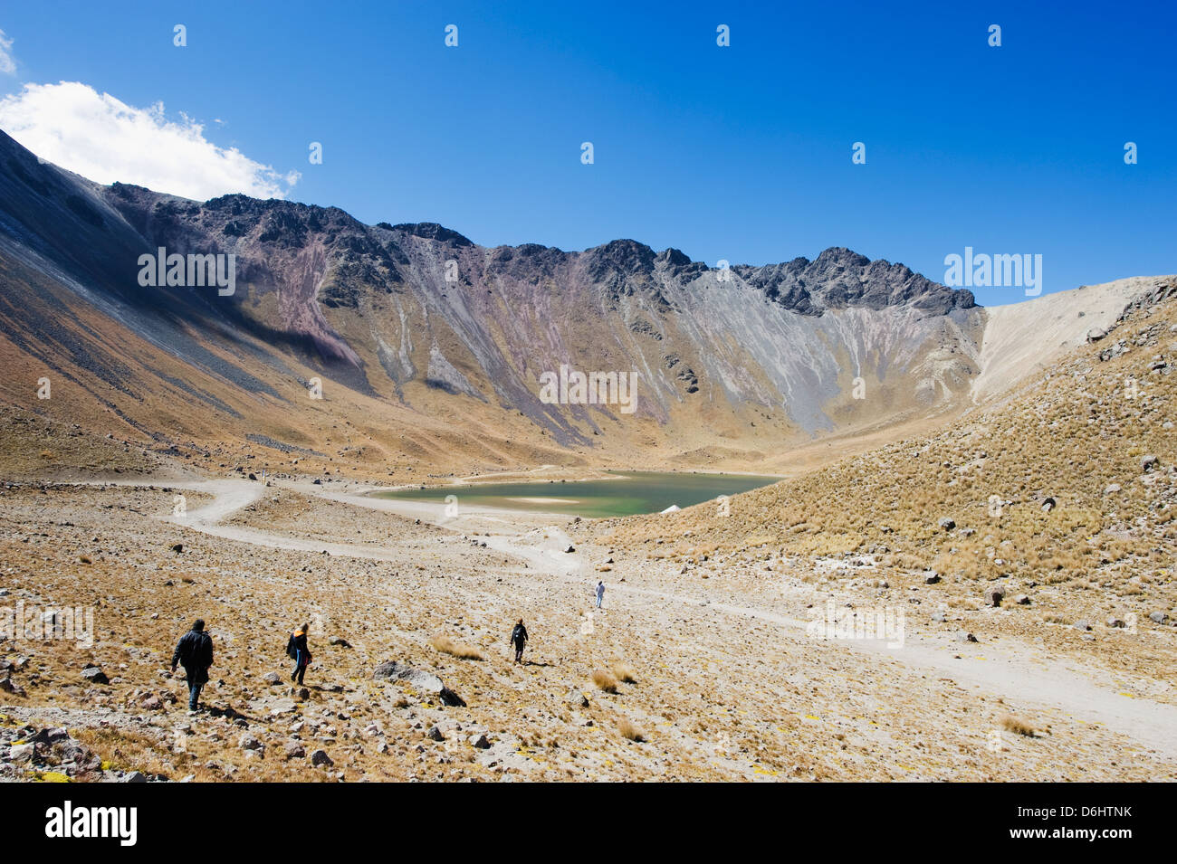 hikers on Nevado de Toluca volcano (4690m), Mexico, North America Stock ...