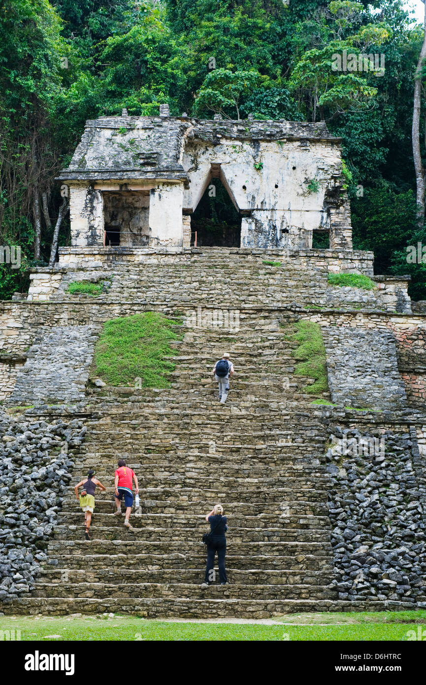 steps at Palenque Mayan ruins, Chiapas state, Mexico, North America ...