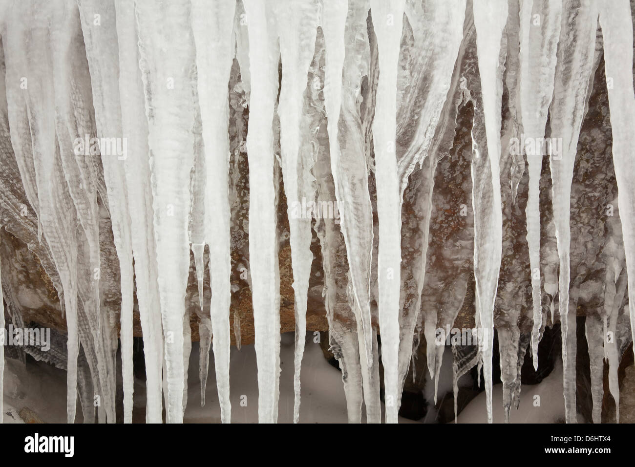 Frozen waterfall in Valle del Forni. Italy Stock Photo - Alamy