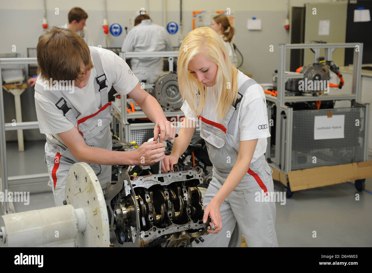 Ingolstadt, Germany, training workshop at Audi AG in Ingolstadt ...