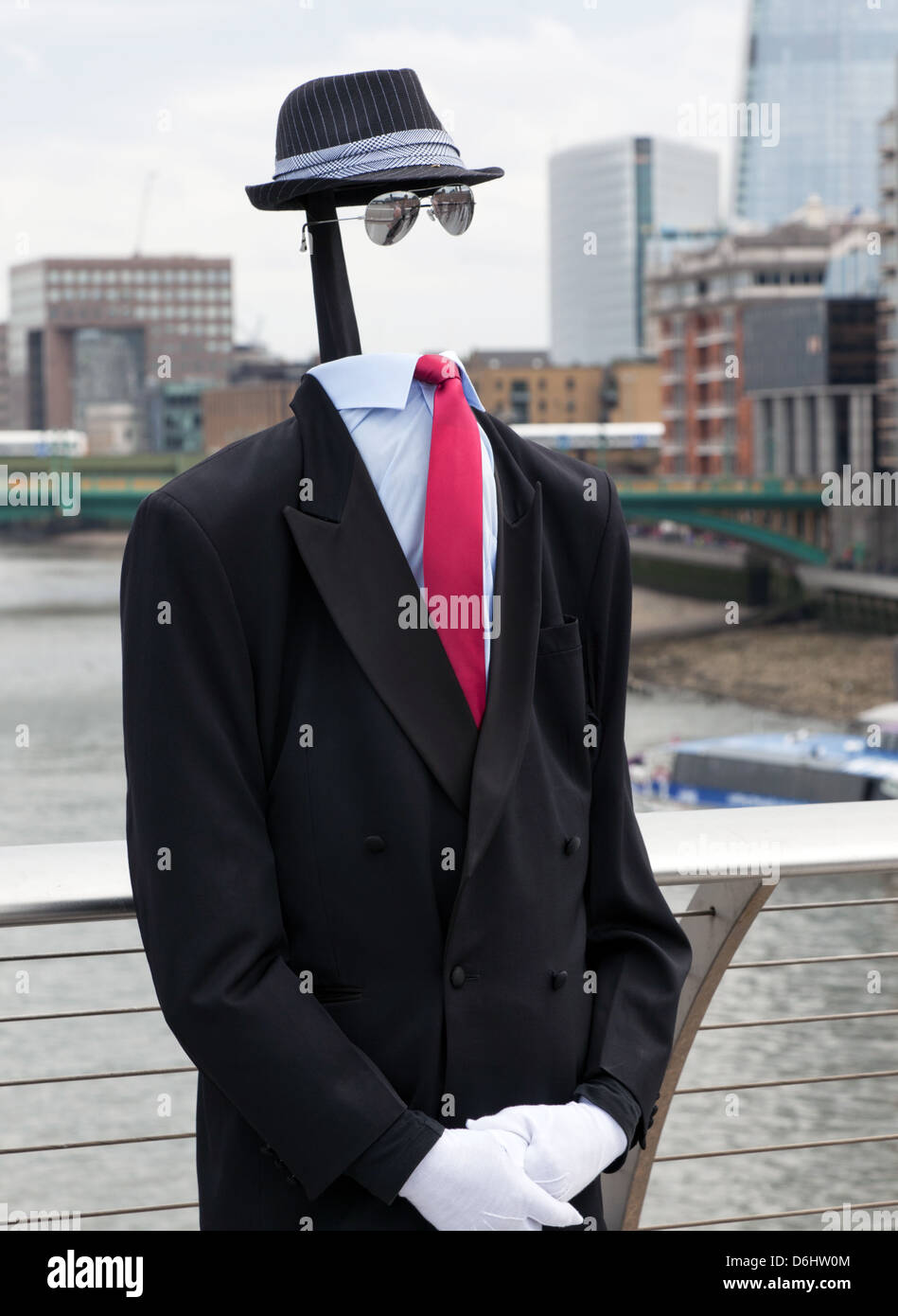 The Invisible Man Human Statue South Bank London UK Stock Photo - Alamy