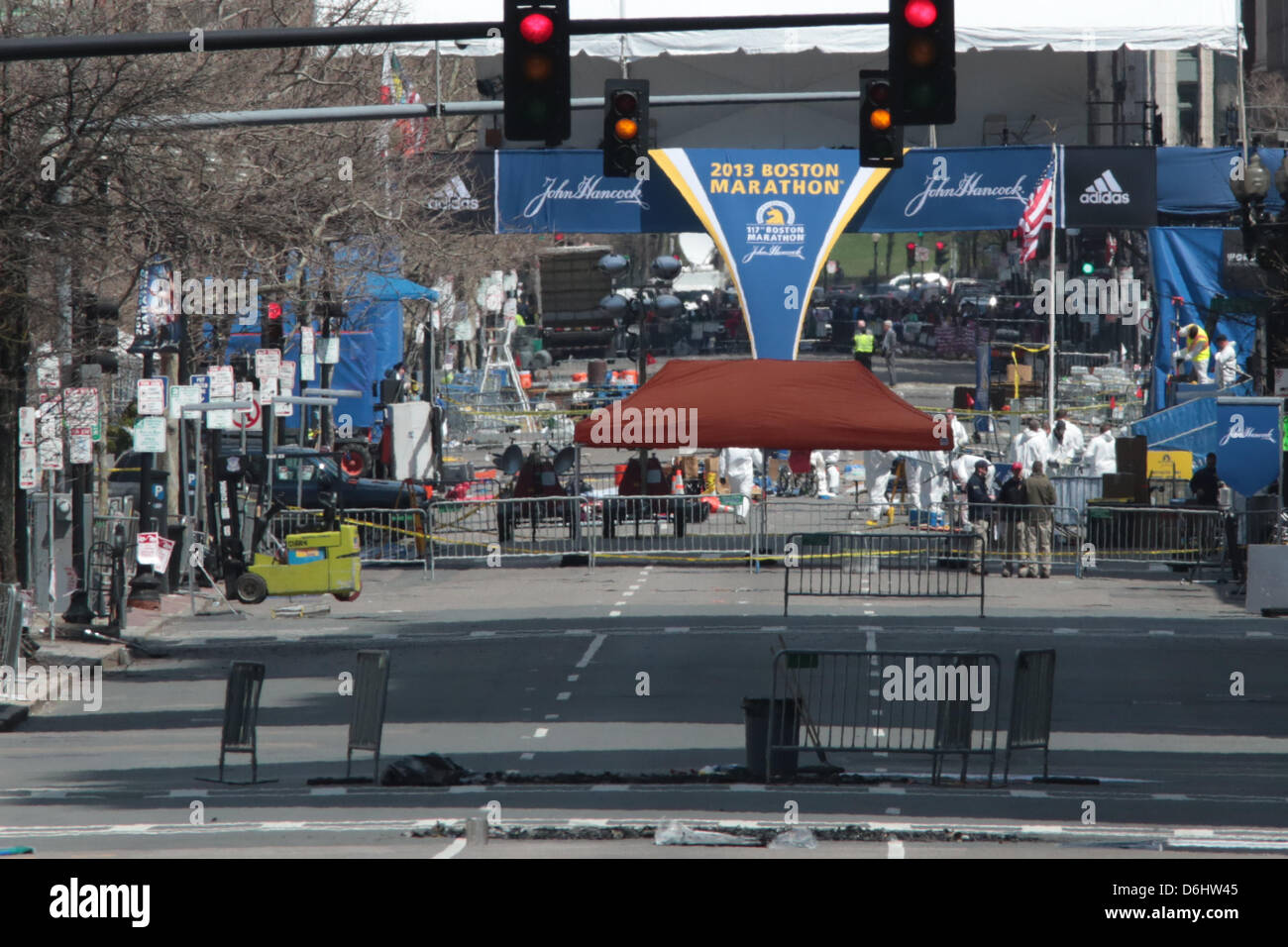 Boston marathon bombing scene hi-res stock photography and images - Alamy