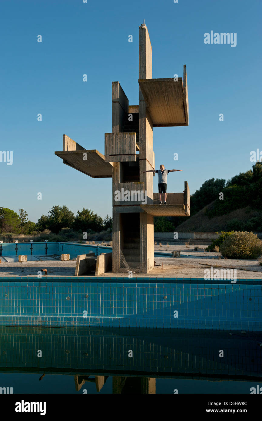 Kalythies, Greece, exiting pool in Rhodes Stock Photo - Alamy