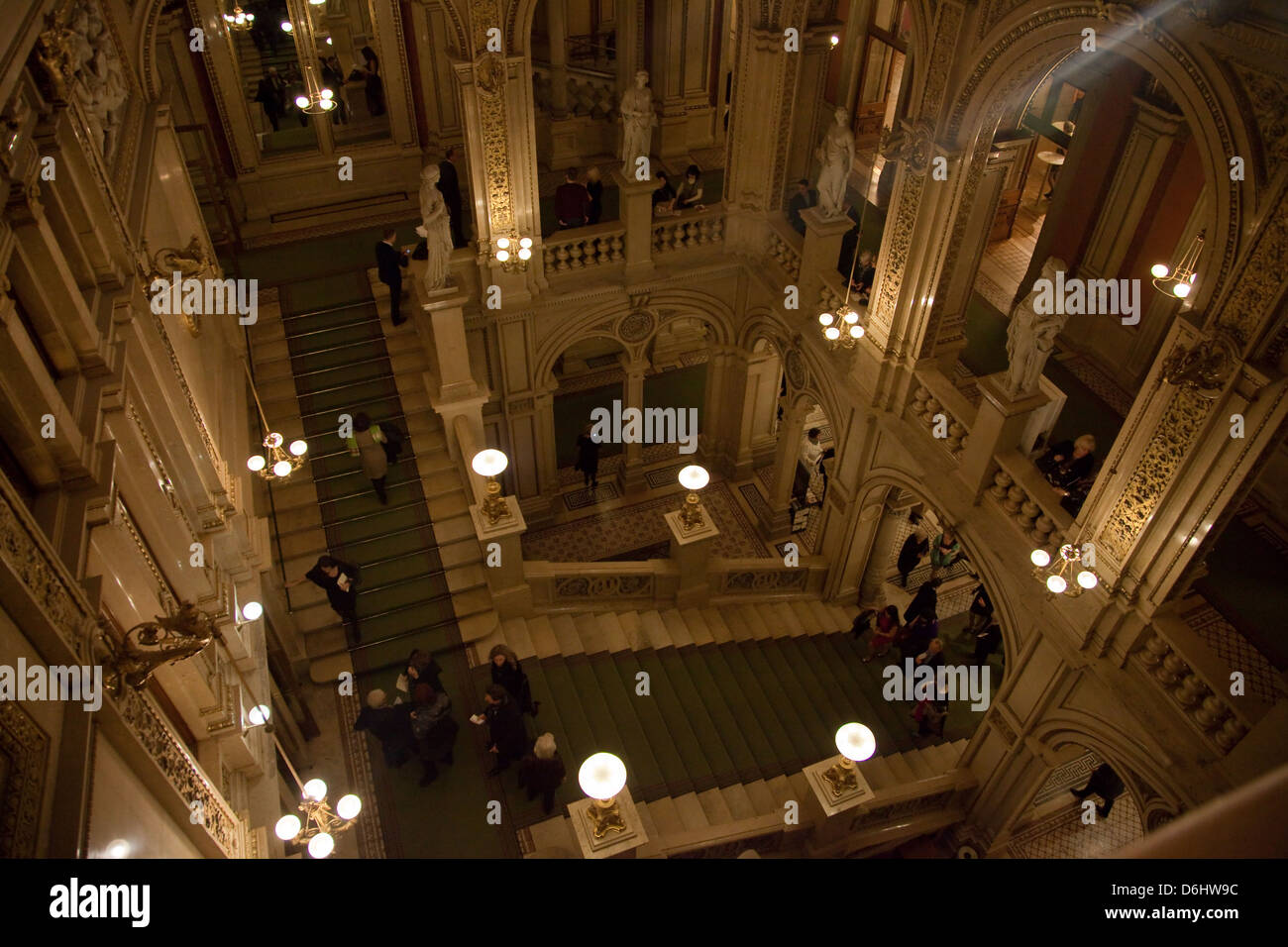 Vienna State Opera main staircase Stock Photo - Alamy