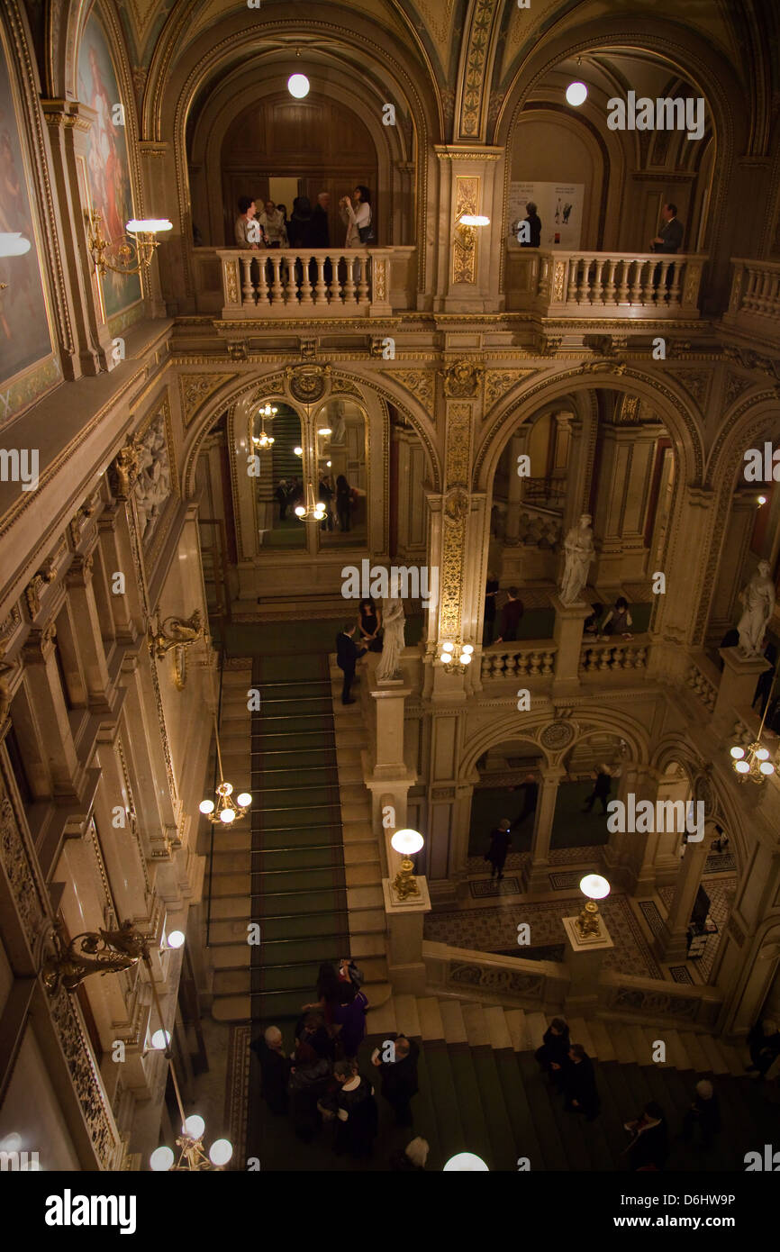 Vienna State Opera main staircase Stock Photo - Alamy