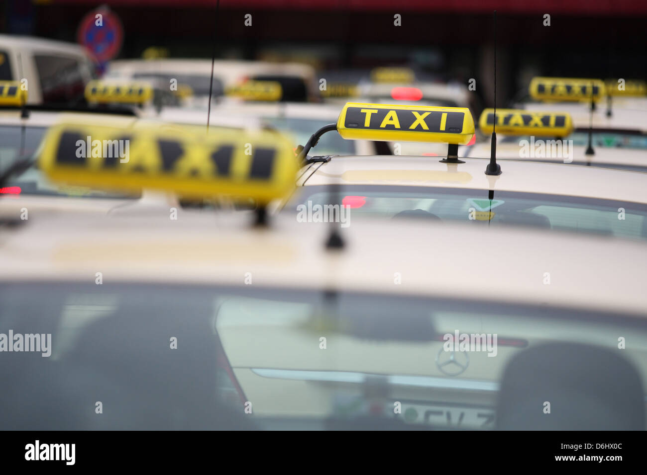 Berlin, Germany, taxi stand at the airport Tegel Stock Photo - Alamy